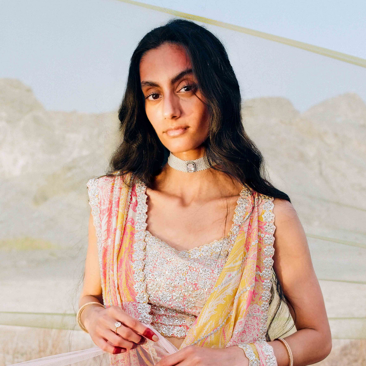 Buy Conch Shell Pink Sequined Skirt Top Online in India @Twamev ...